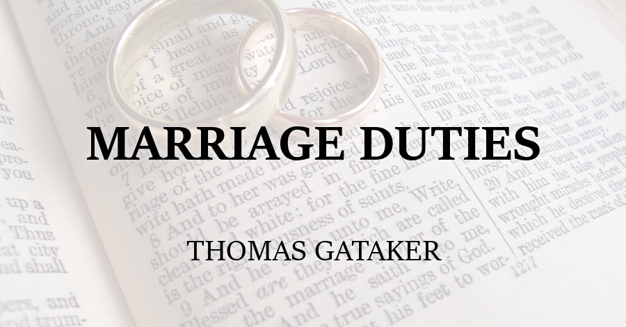 Marriage Duties – Purely Presbyterian
